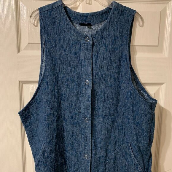 Pure Jill | Jackets & Coats | Pure Jill Womens Indigo Blue Vest | Poshmark